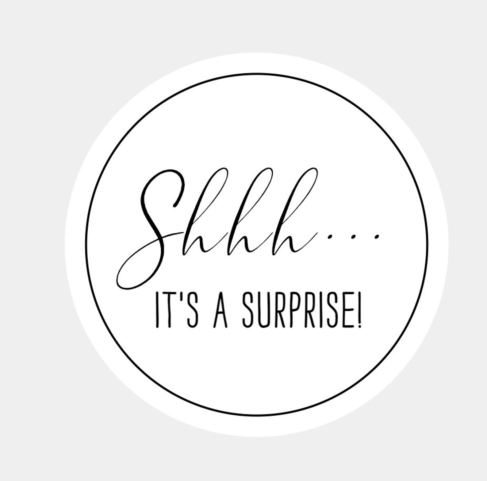 2 Surprise Party Envelope Sticker Label Real Foil - Etsy