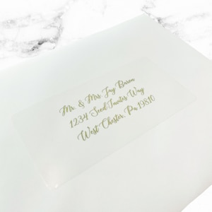 Guest Address Labels - Wedding Address Labels - Clear Address Labels ...