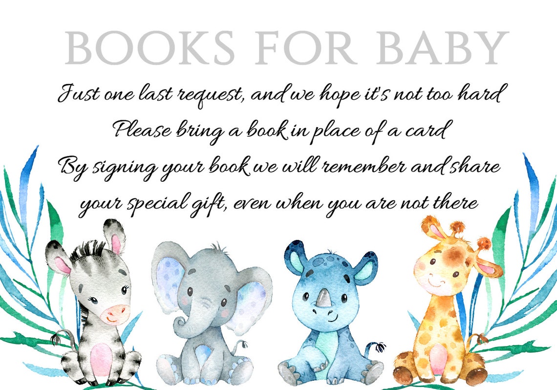 Baby Shower Invitation Add on Books for Baby & Diaper Raffle | Etsy