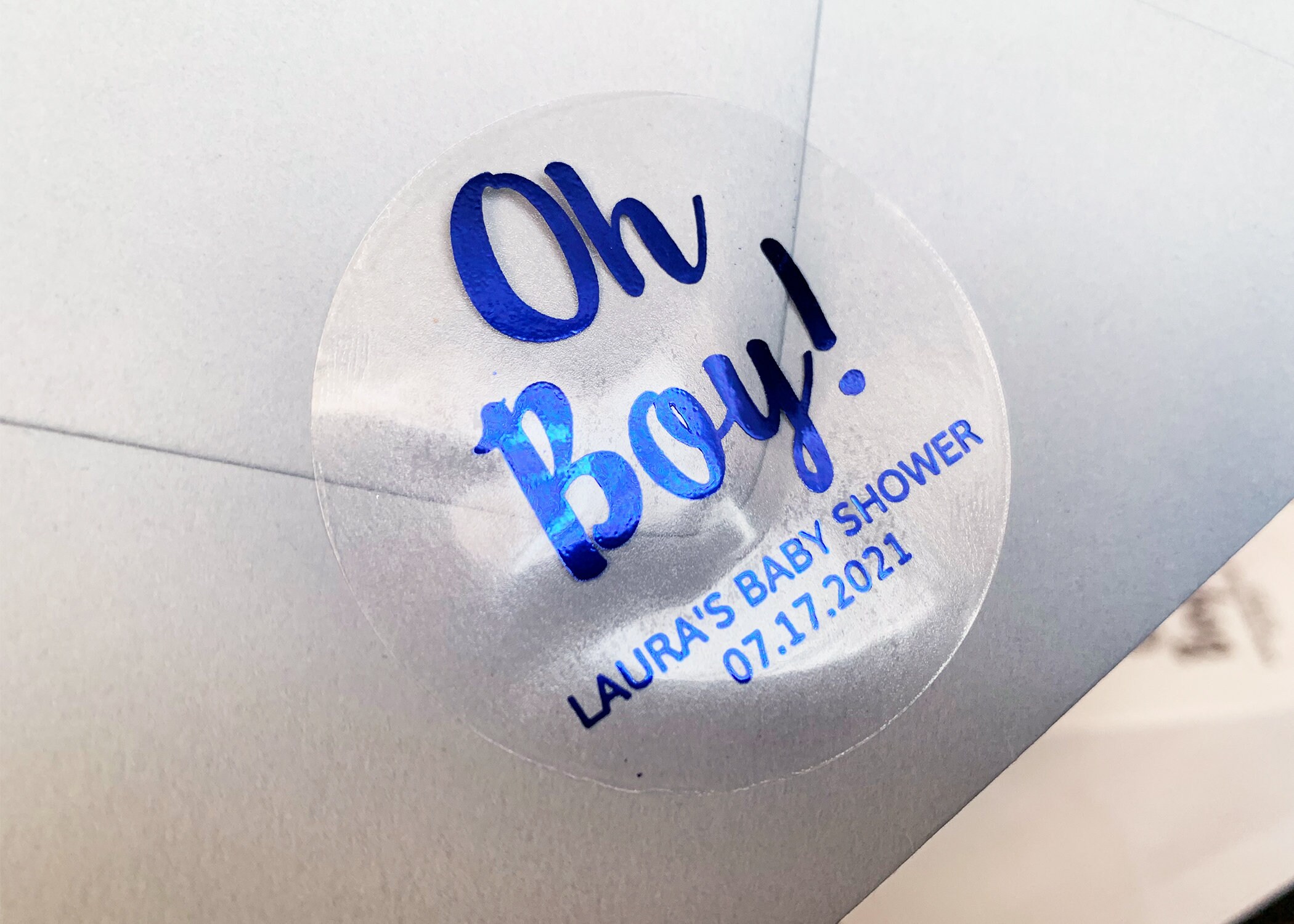 2 Gold Real Foil Oh Boy Baby Shower Stickers Gold | Etsy