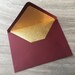 Wine Burgundy Glitter Lined Envelopes A7 5x7 Gold or Silver Glitter ...