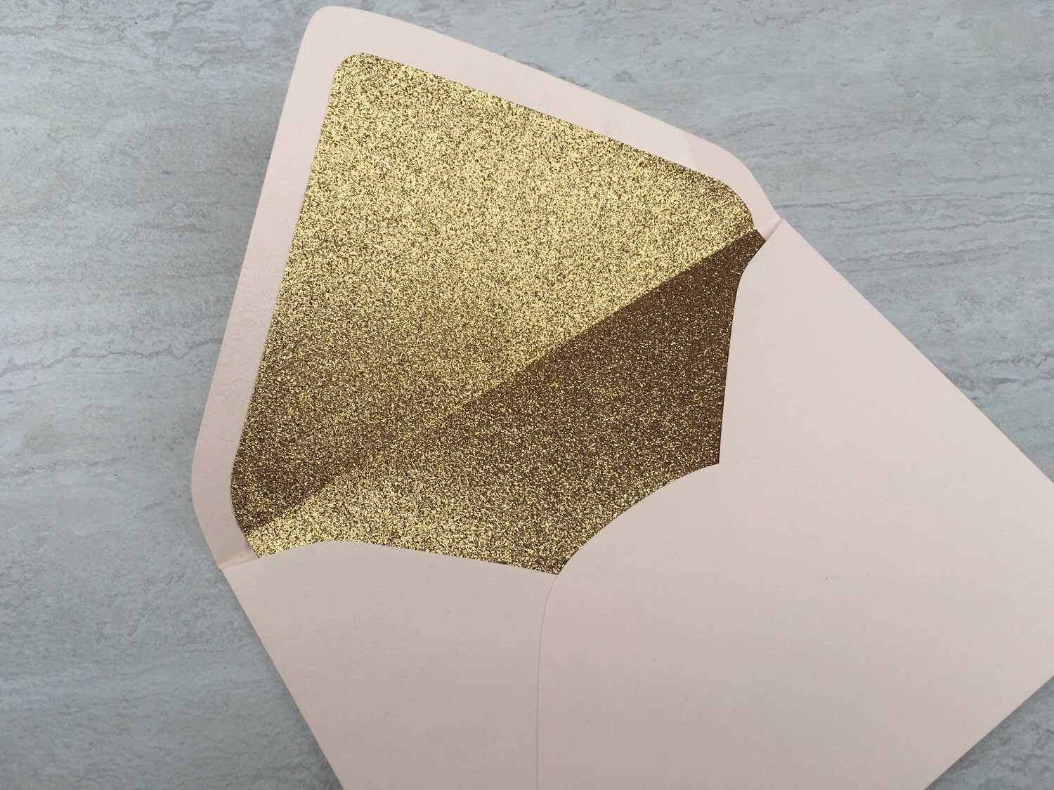Blush Pale Pink A7 5x7 Gold Glitter Lined Envelopes Gold | Etsy