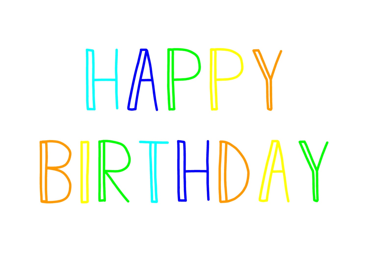 Happy Birthday Card Colorful Gender Neutral Birthday Card | Etsy