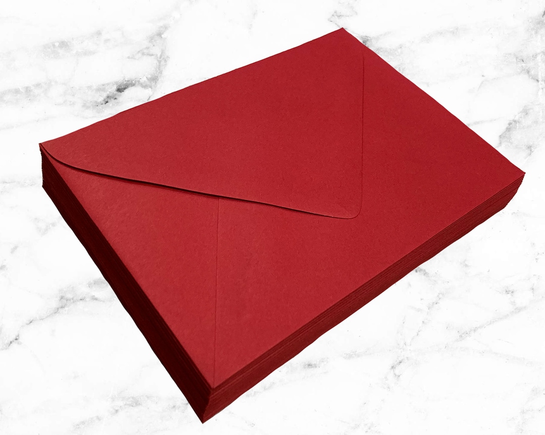 Red Envelopes - 5x7 or A1 (4bar) RSVP Pointed Euro Flap Envelopes - #80 ...