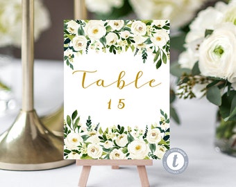 Wedding Table Numbers Sign Sunflower Editable Template | Etsy