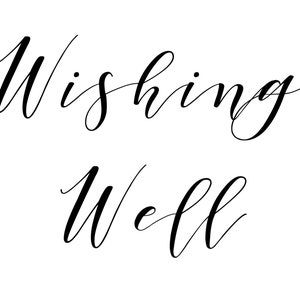 Wedding Wishing Well Card and Sign - Modern Script - Editable Instant ...