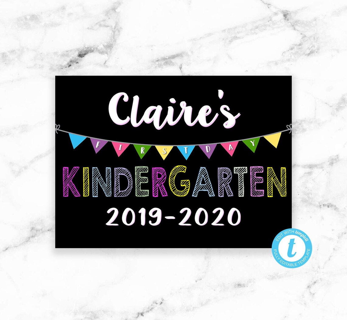 First Day of School Sign Back to School Sign Black - Etsy