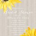 Rustic Sunflower Bridal Shower Invitation - Printable Template - Floral ...