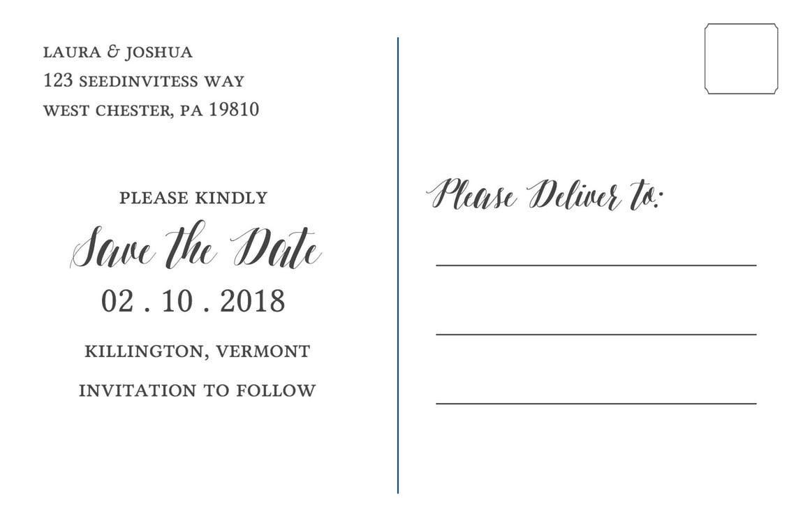 Save the Date Postcard Post Card Watercolor Branch Leaves - Printable ...