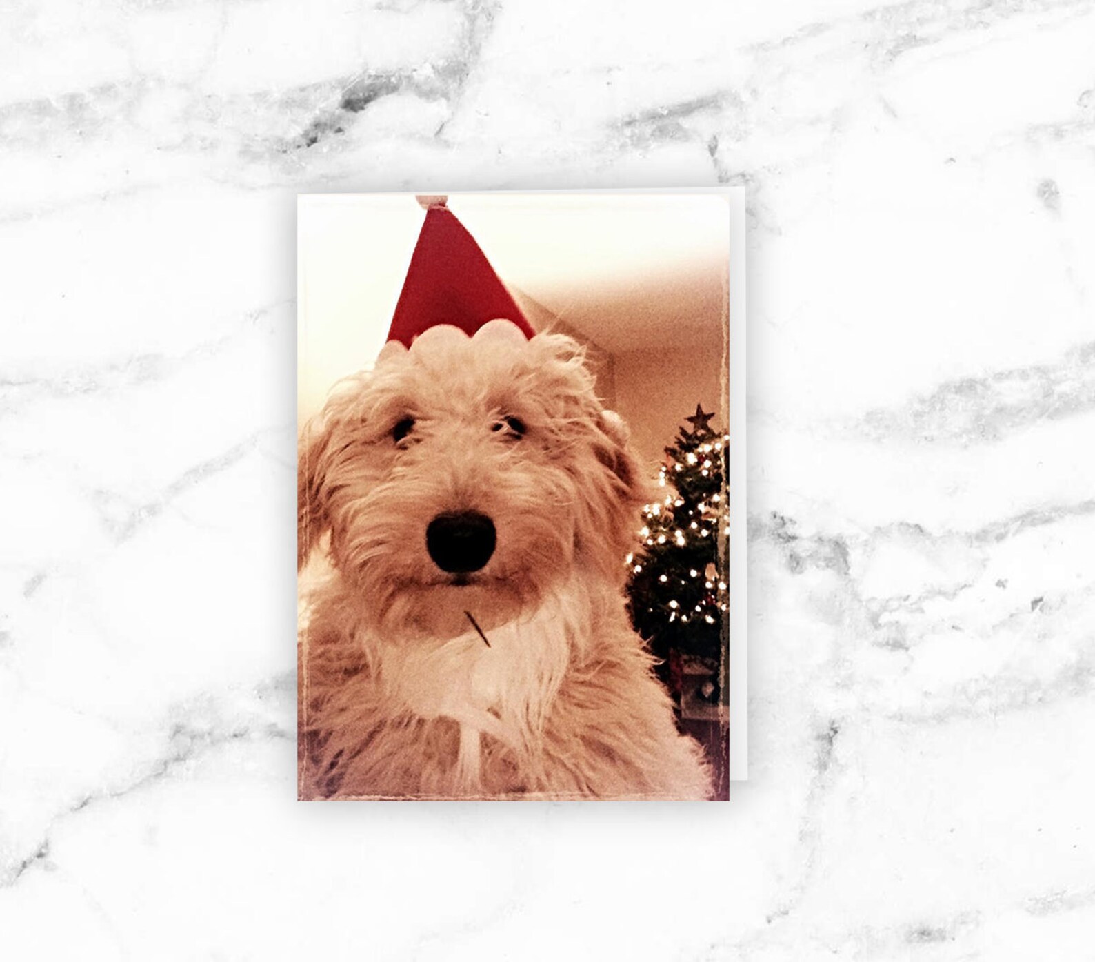 Goldendoodle Christmas Card, Dog X-mas Card, Print Your Own, A1 or A2 ...
