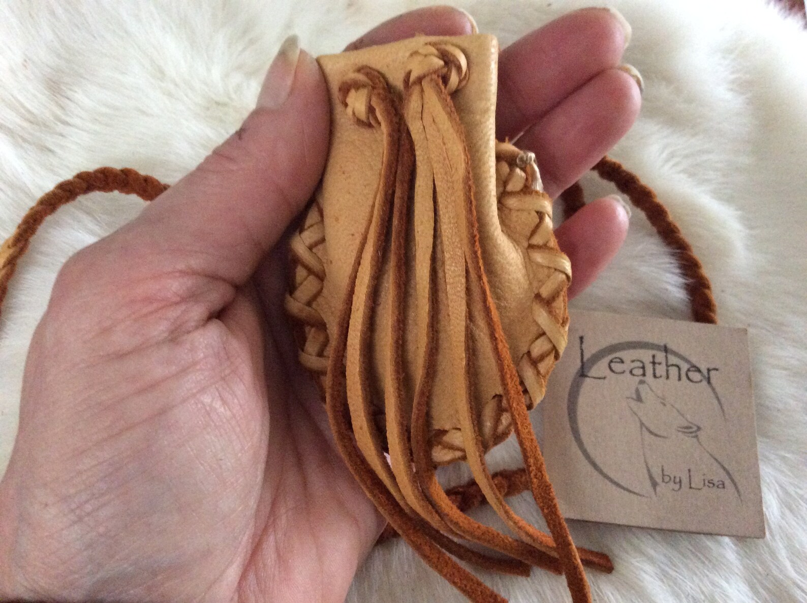 Soft Deer Hide Medicine Bag Deerskin Neck Pouch on Braid - Etsy