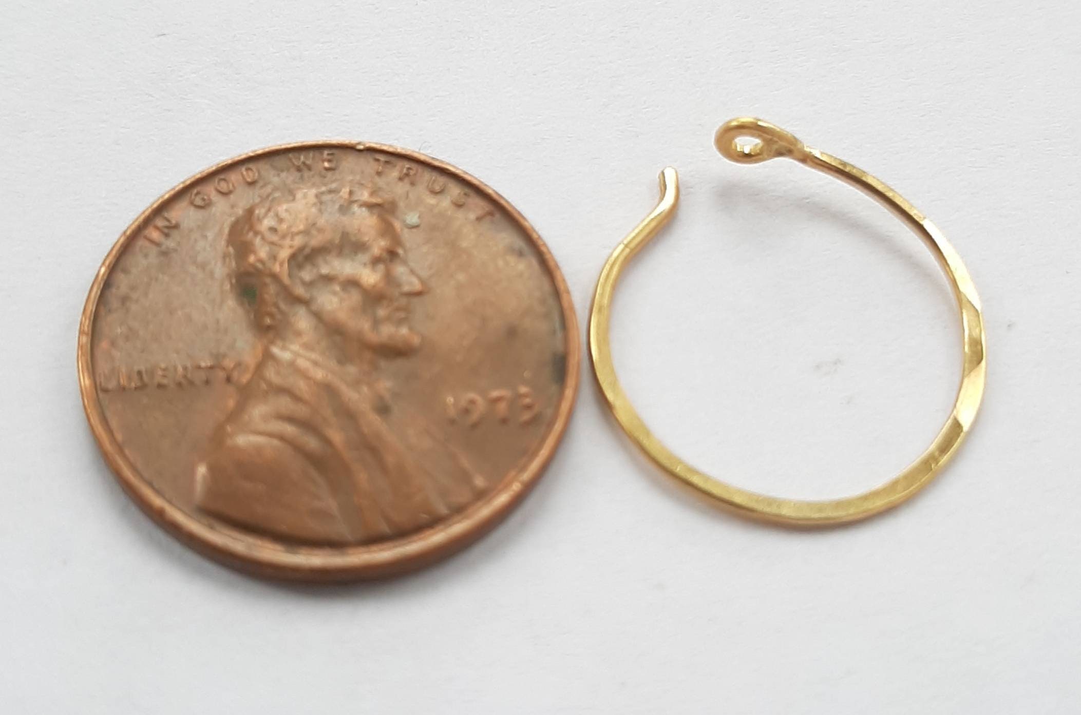 24K Gold Hoop Earrings. Pure, Hypoallergenic Thread of Gold Hoops With ...