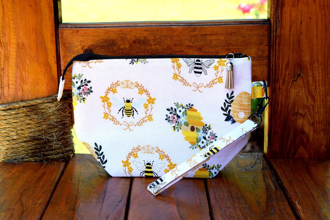 Zippered Cotton Notions Bag: Knit Knack Sack With Wristlet - Etsy