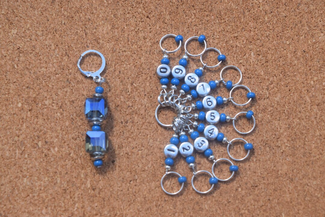 Beaded Knitting Row Counter: 1-100 Round Chain Style With Lever Lock ...