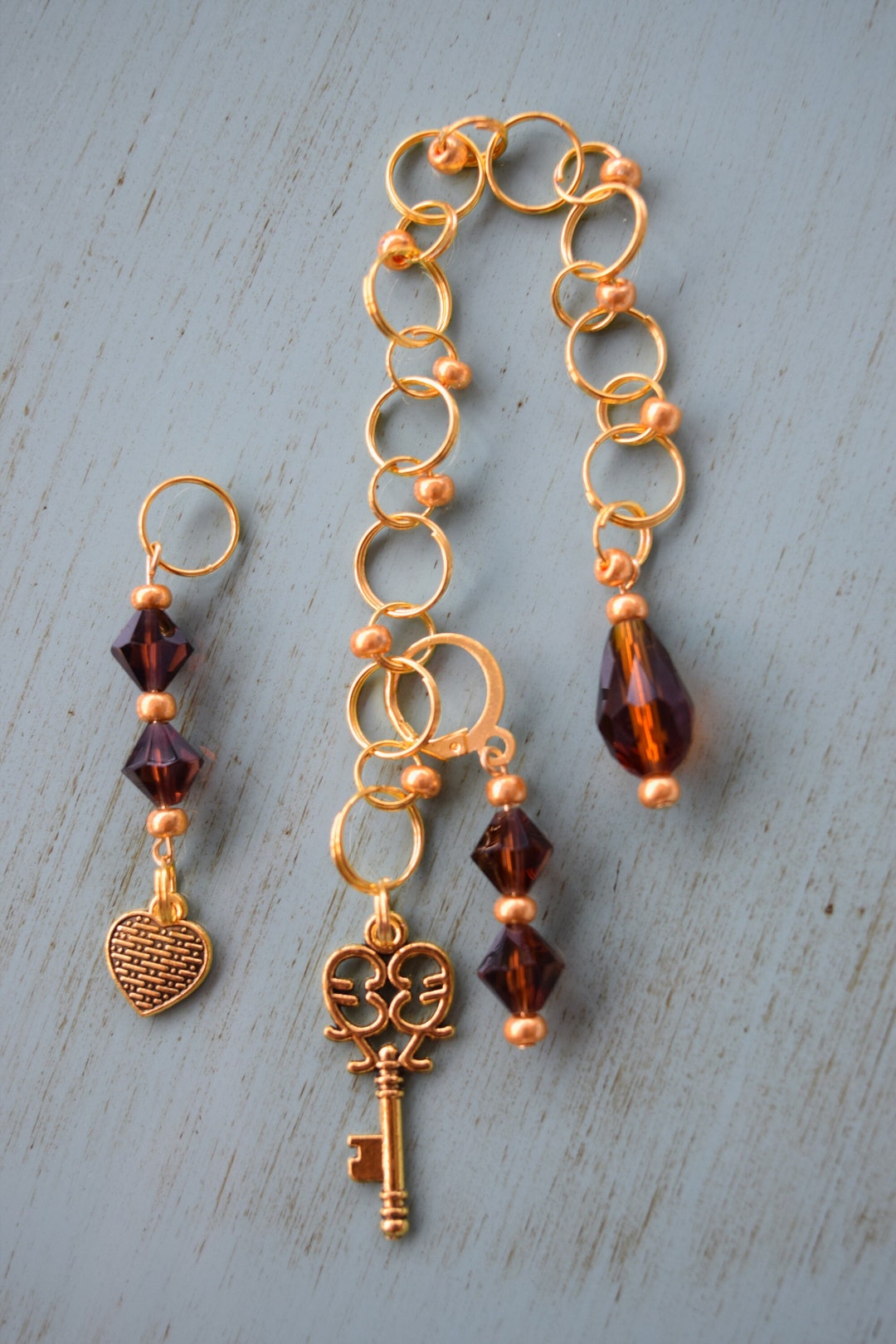 1-100 Chain Row Counter With Beads and Charms for Knitters,gifts for ...