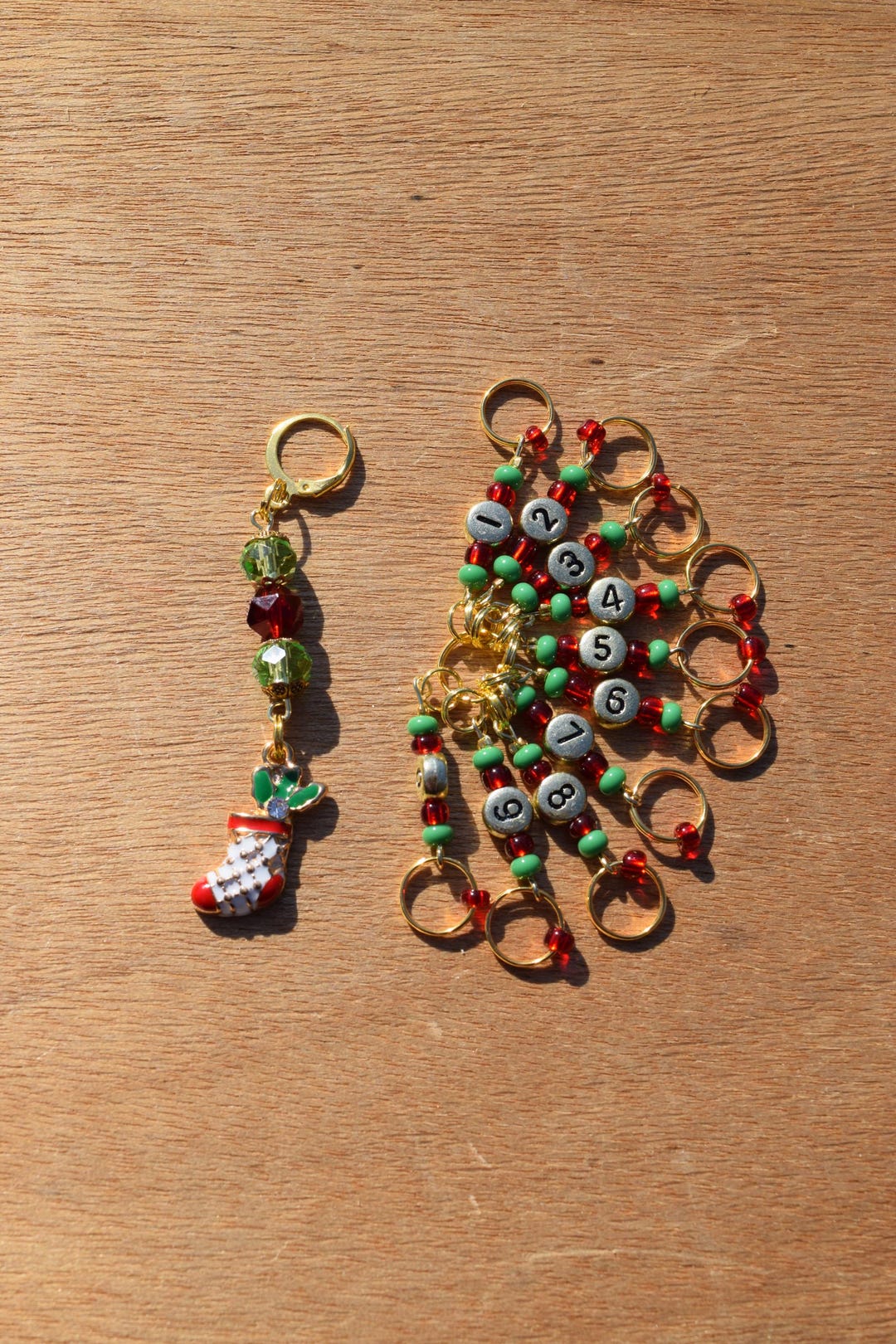 Beaded Knitting Row Counter: 1-100 Round Chain Style With Lever Lock ...