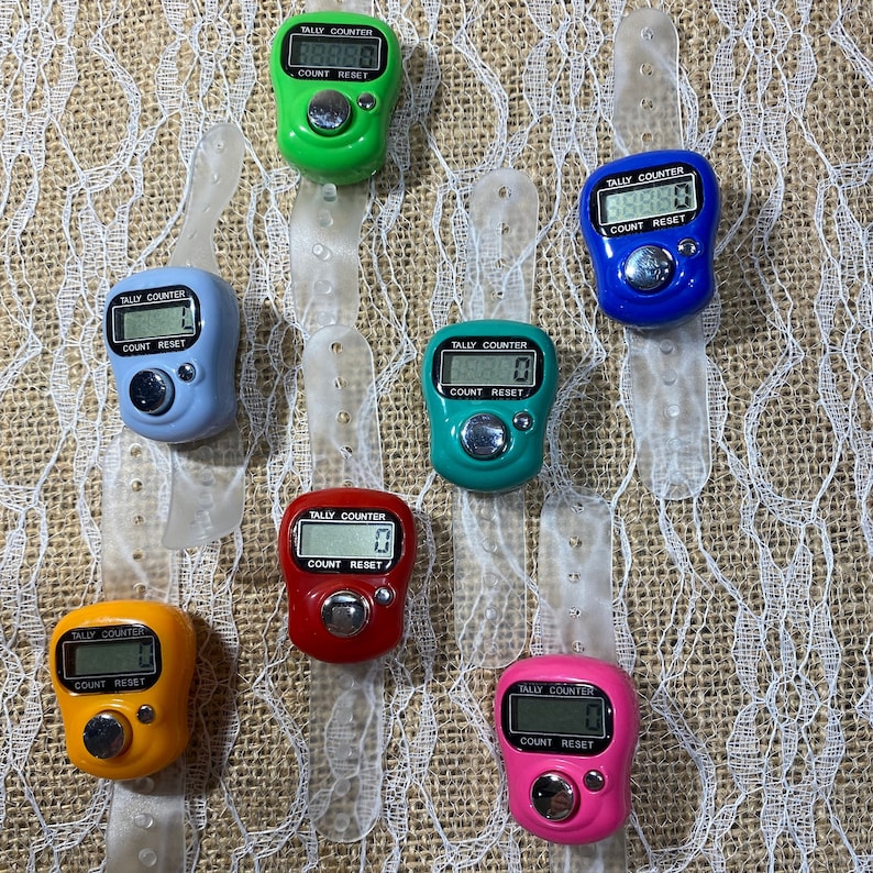 Digital Finger Row Counter: 5-digit LCD, Hands-free for Crafters - Etsy