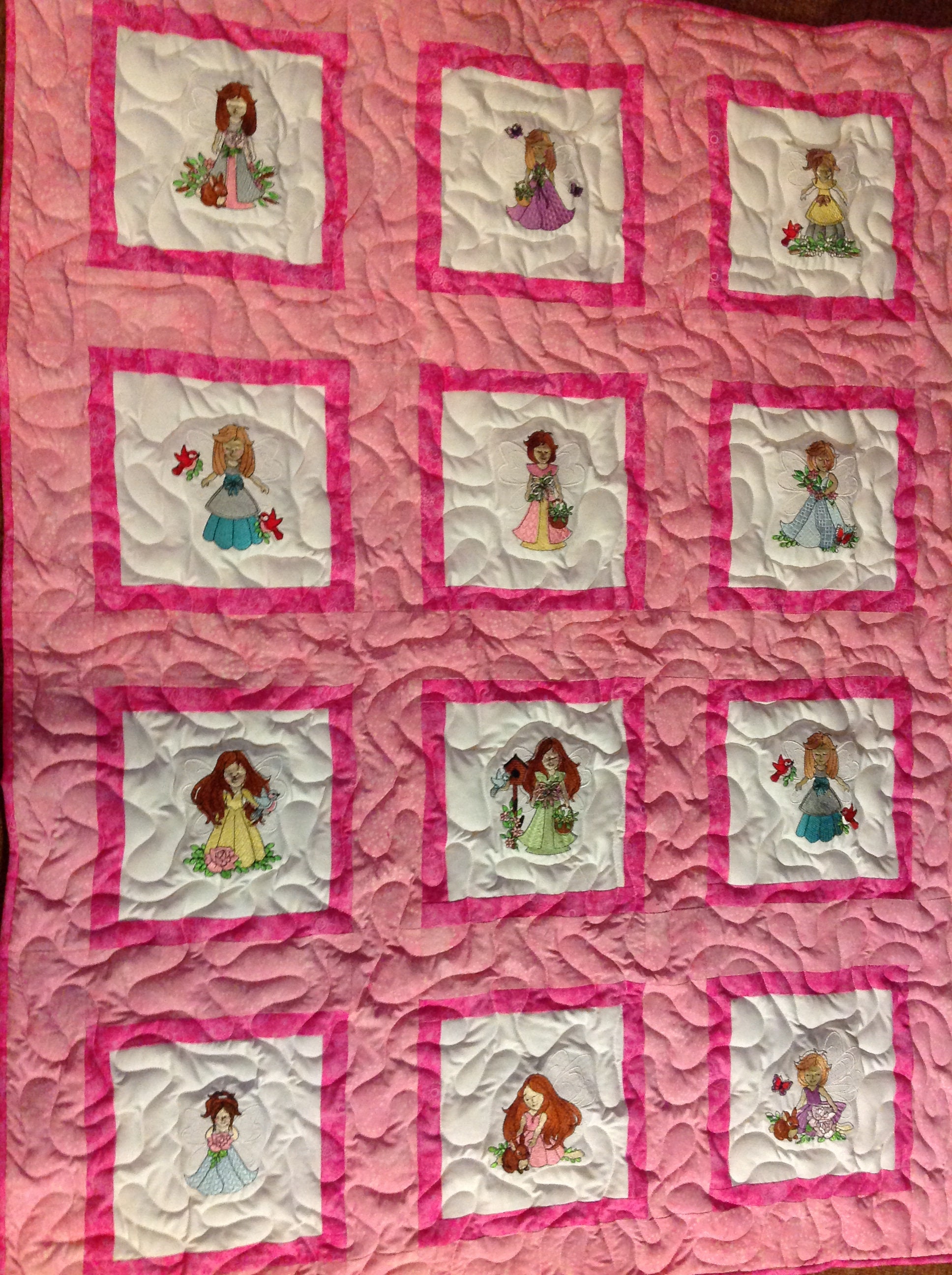 Angel Baby Quilt 41x 53 Embroidered - Etsy
