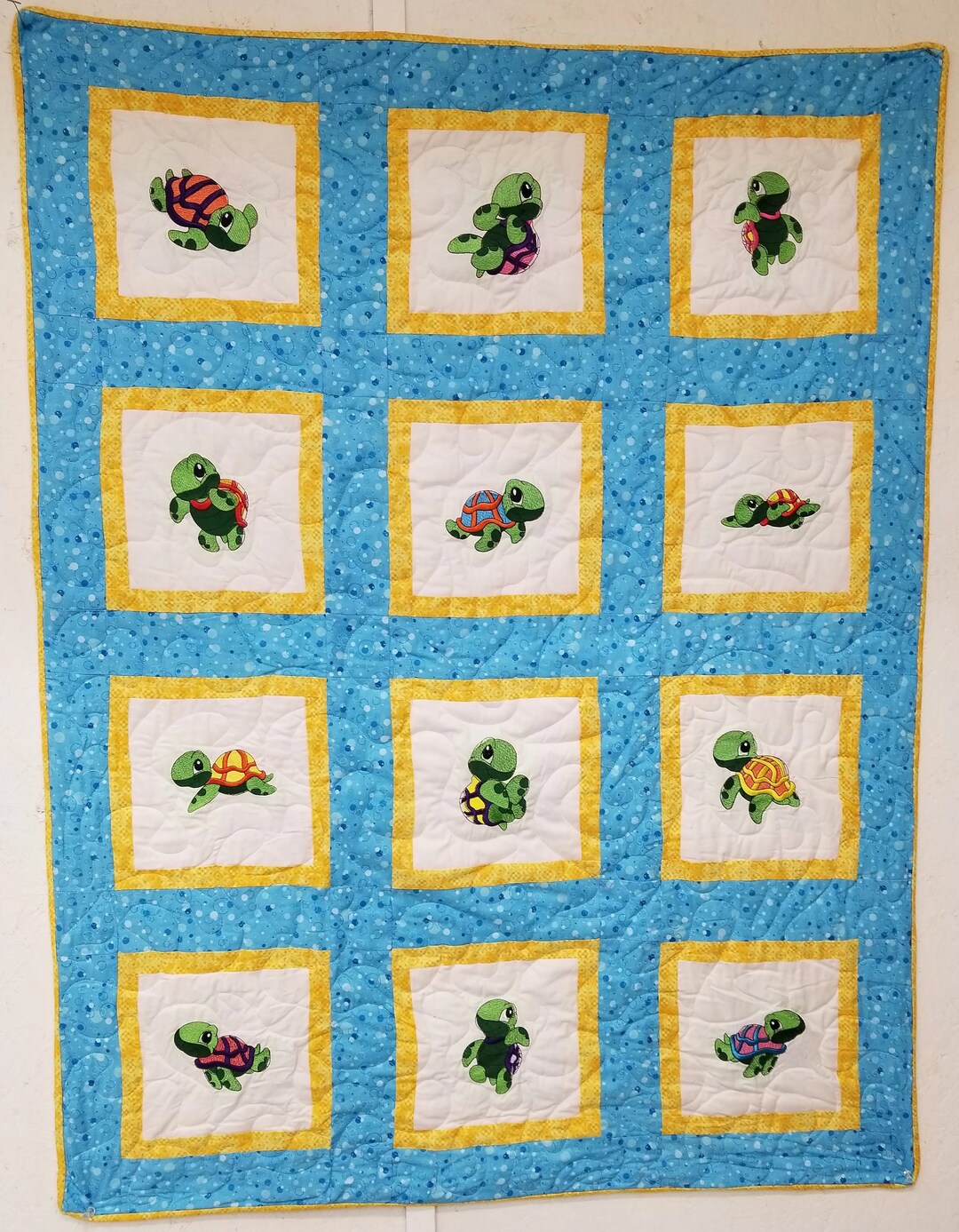 Sea Turtle 41x53 Baby or Kid Quilt - Etsy