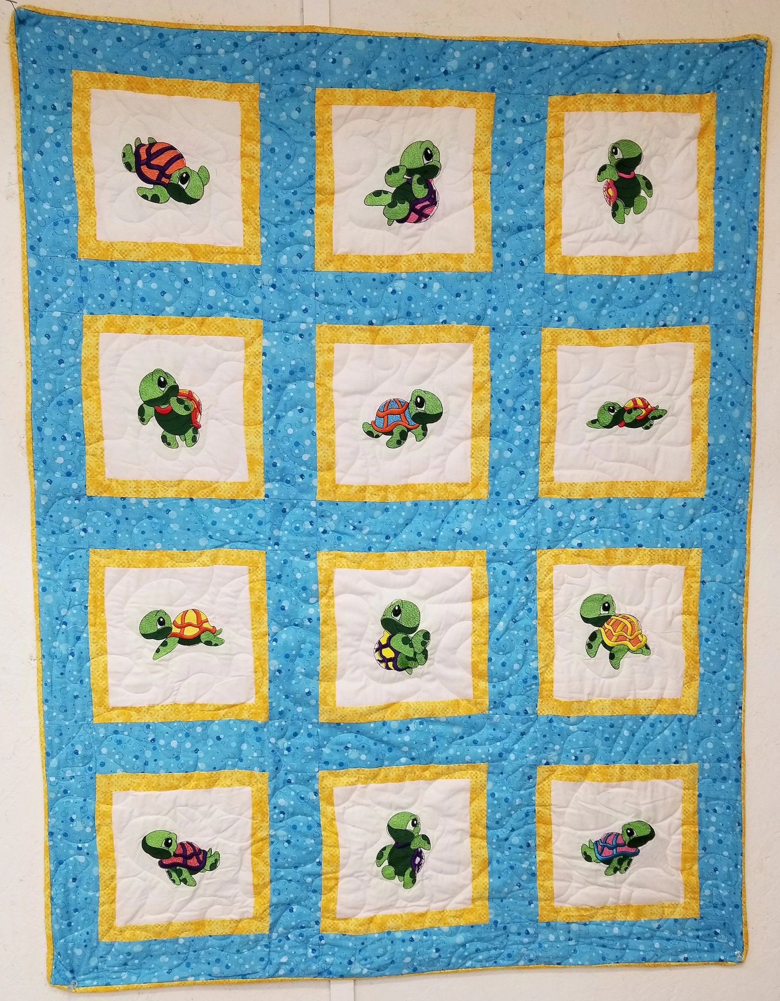 Sea Turtle baby Quilt Kid Quilt | Etsy