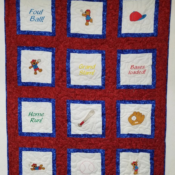 Baseball Baby Quilt - Etsy
