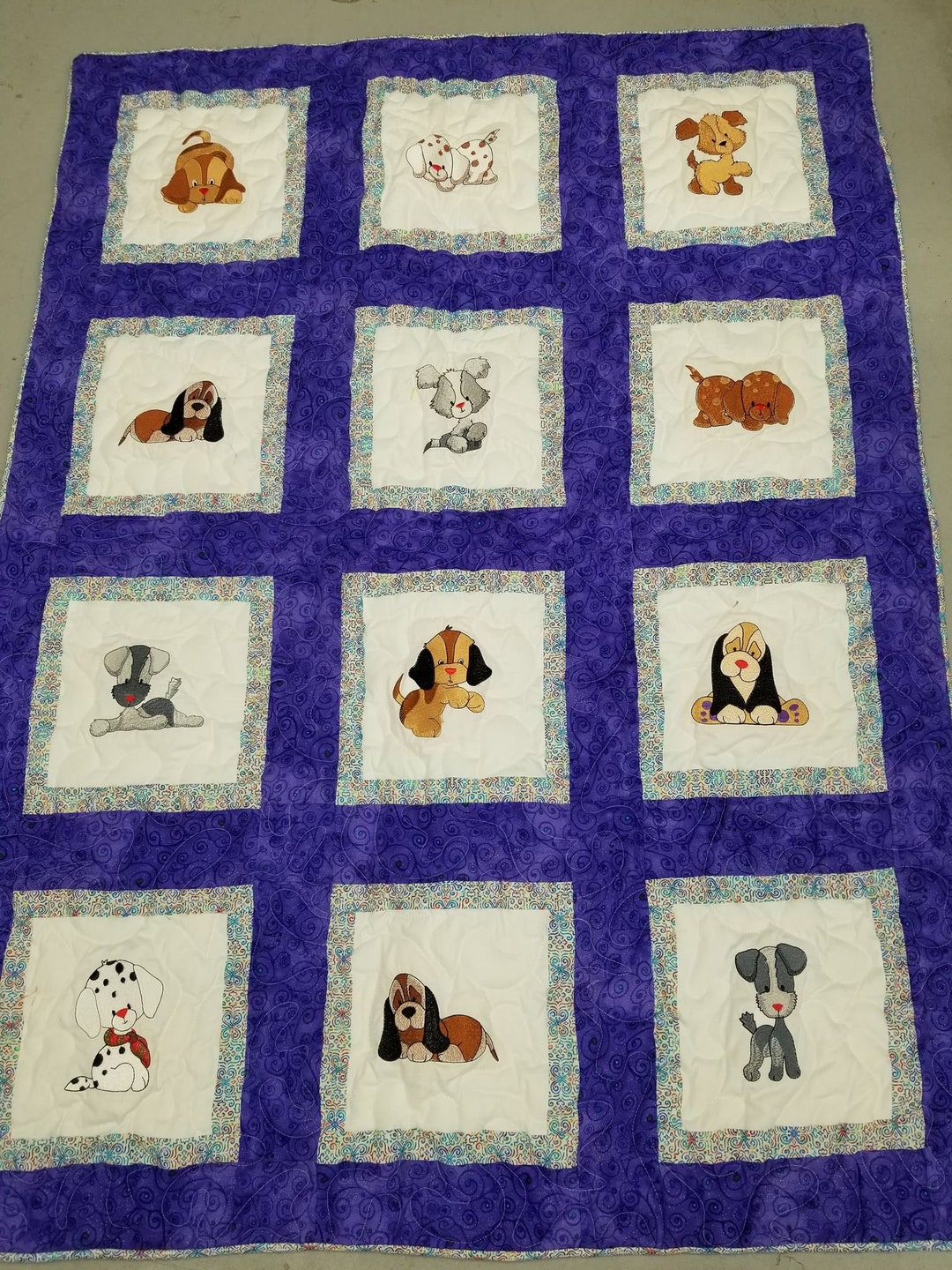 Puppy Dog 41x53 Variety Quilt - Etsy