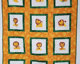 Lion Baby Quilt - Etsy