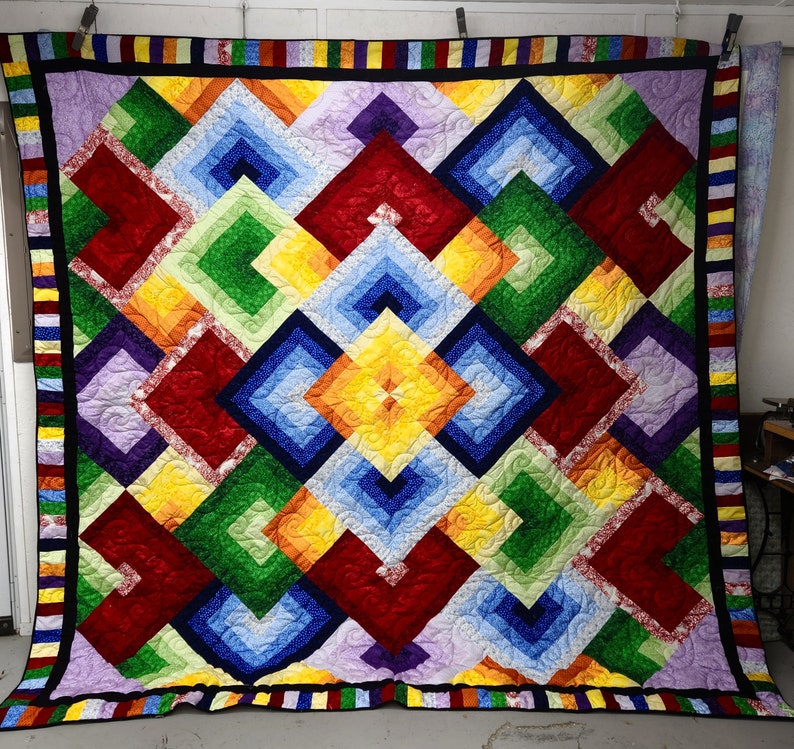 Flying Colors Quilt, Queen or King - Etsy