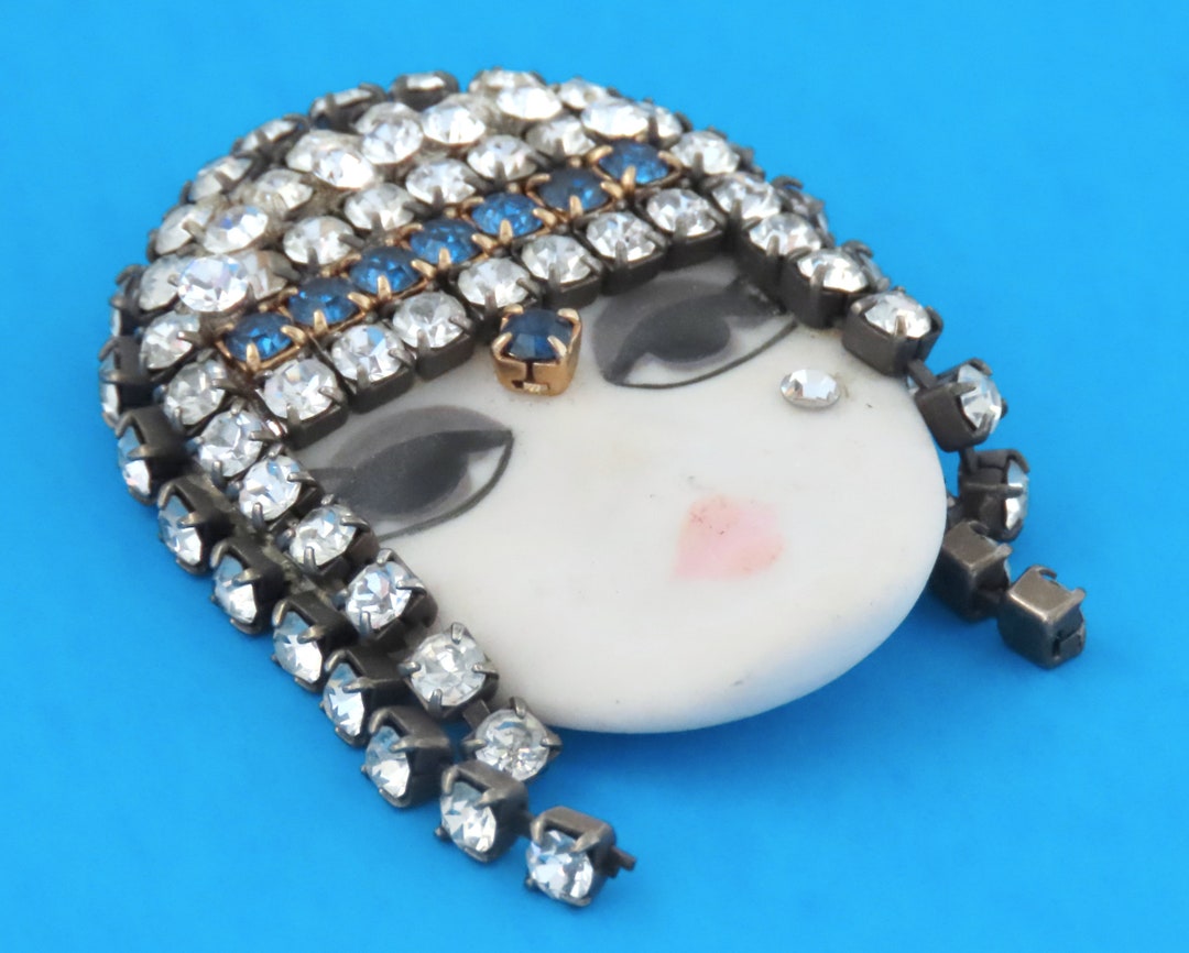 1970s - GABRIELLA - Vintage Art Deco Flapper W/ Rhinestones Porcelain ...
