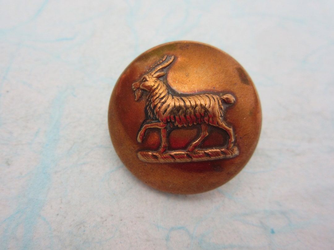 Antique Livery Sewing Button Goat Back Mark C & J Weldon - Etsy