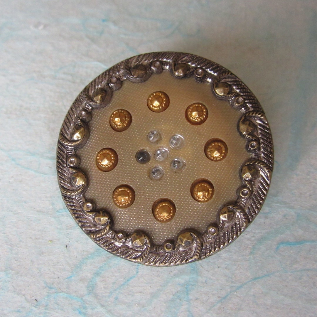 Large Antique Sewing Button - Victorian Celluloid - Perforate Type ...
