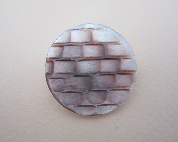 Nifty Antique Sewing Button - Carved Shell -- Imitation Brick Wall ...