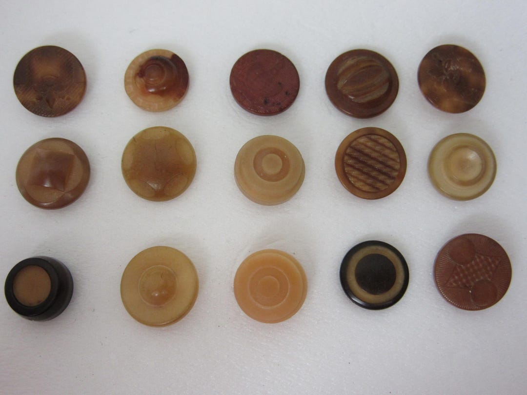 Lot of 15 Small Vintage Antique Sewing Buttons - Vegetable Ivory ...