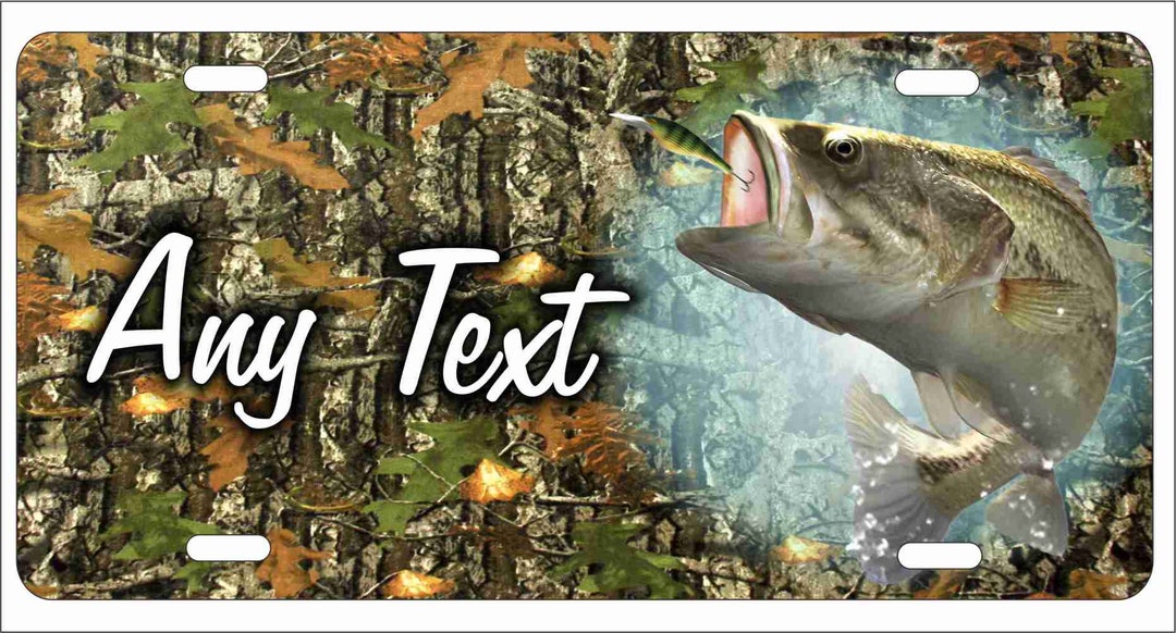 Bass Fishing Custom Vanity License Plate Personalized Decorative ...