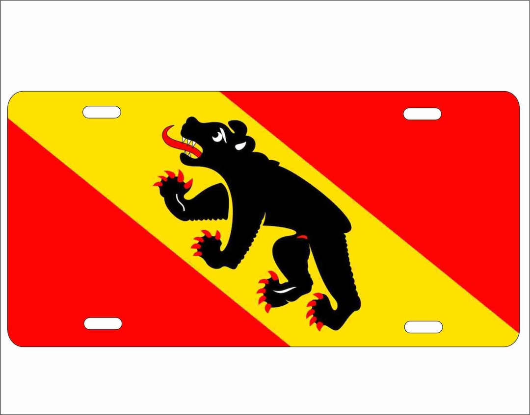 Flag of Bern Switzerland Novelty Front License Plate Decorative ...
