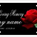 In Loving Memory Red Rose Personalized Custom Novelty License Plate ...