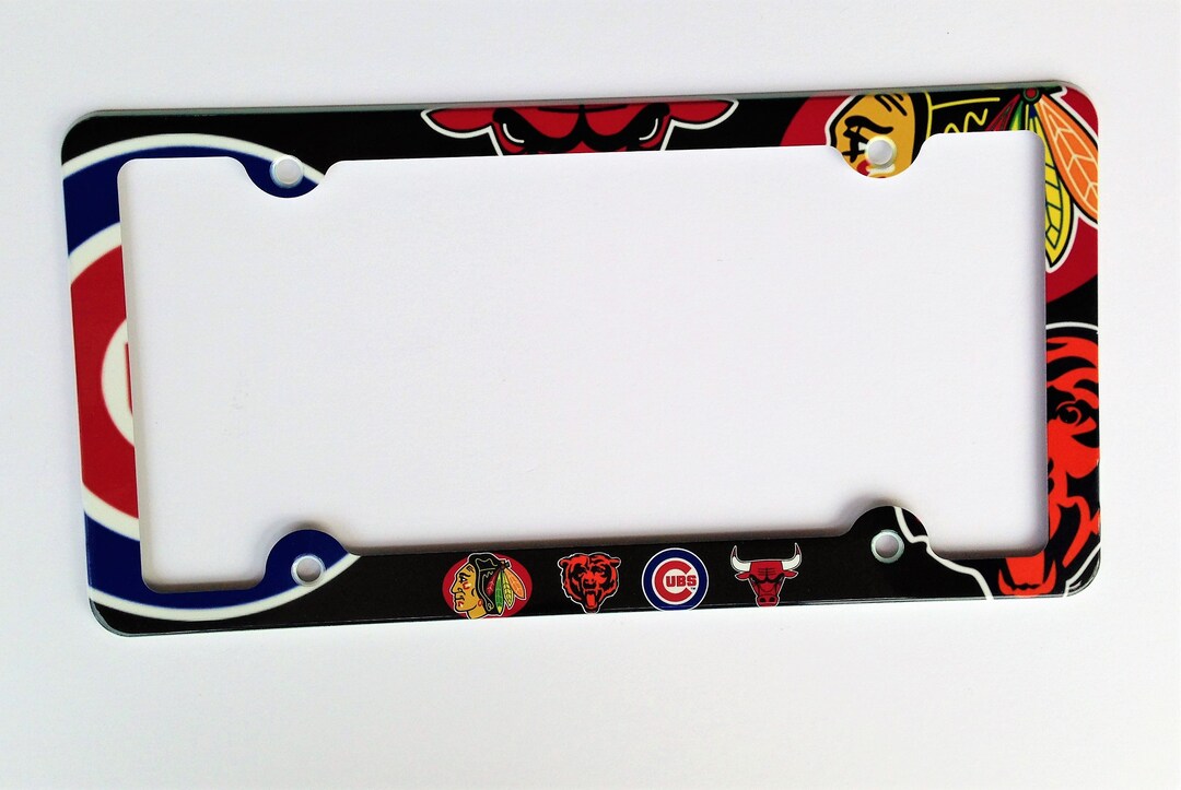 Chicago Sport Teams License Plate Frame Decorative Plate Holder Cubs - Etsy