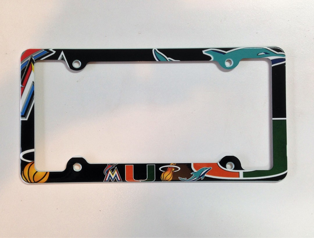 Miami Sport Teams License Plate Frame Decorative Plate Holder - Etsy