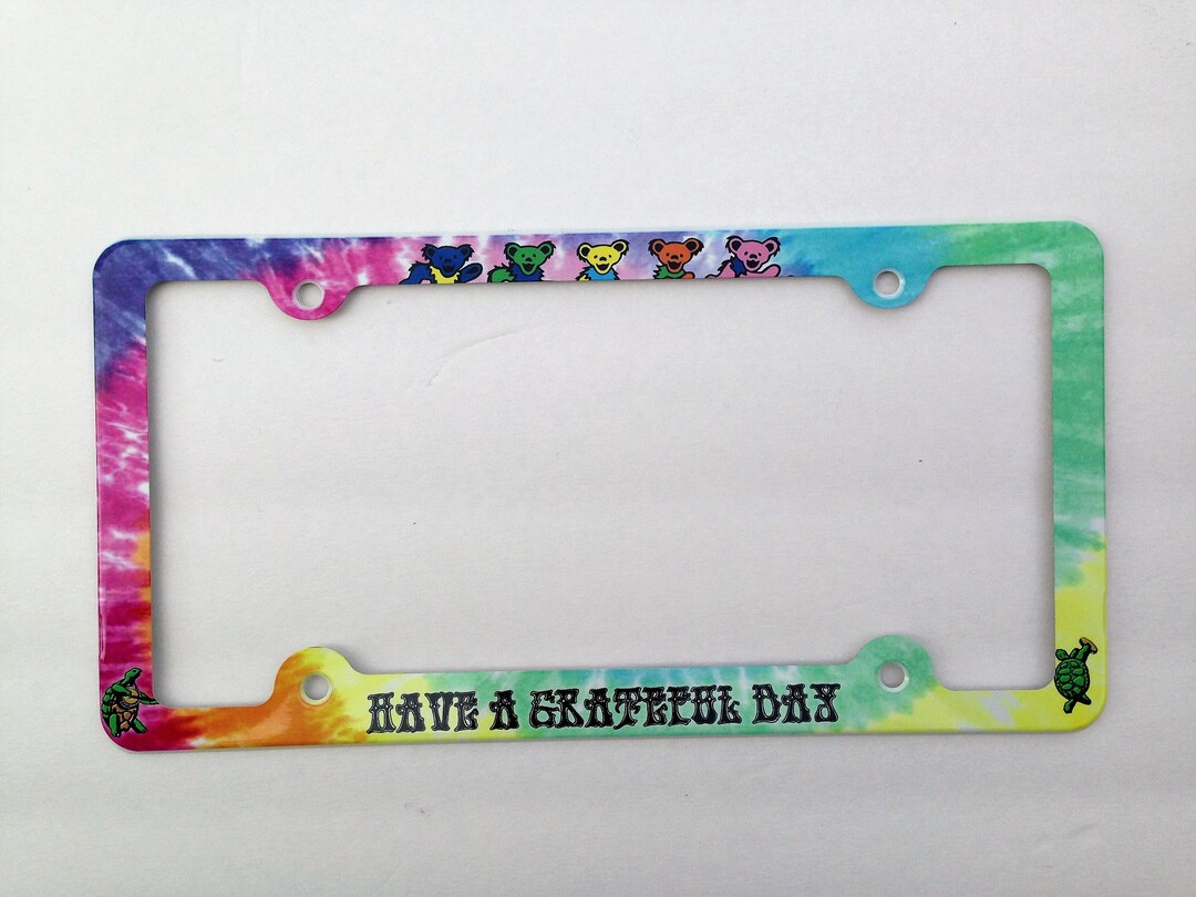 Have a Grateful Day License Plate Frame Dancing Bears and Terrapin ...