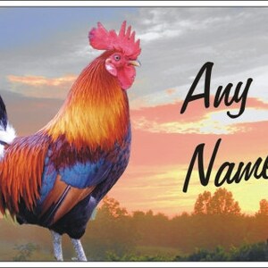 Rooster Chicken Personalized Custom Novelty Vanity Front License Plate ...
