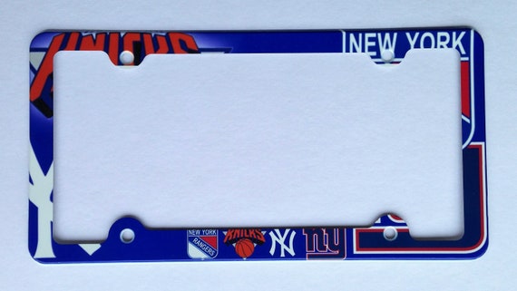 New York Sport Teams License Plate Frame Decorative Plate Holder Giants Etsy