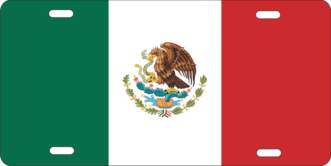 Mexican Flag Personalized Custom Novelty Front License Plate Decorative ...