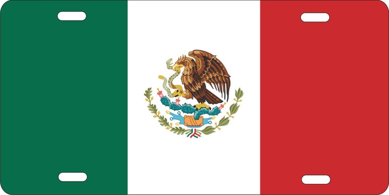 Mexican Flag Personalized Custom Novelty Front License Plate Decorative ...