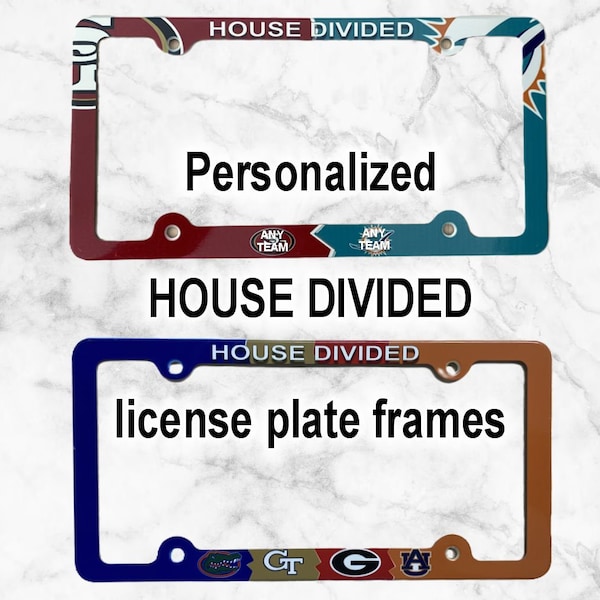 Divided House License Frames - Etsy