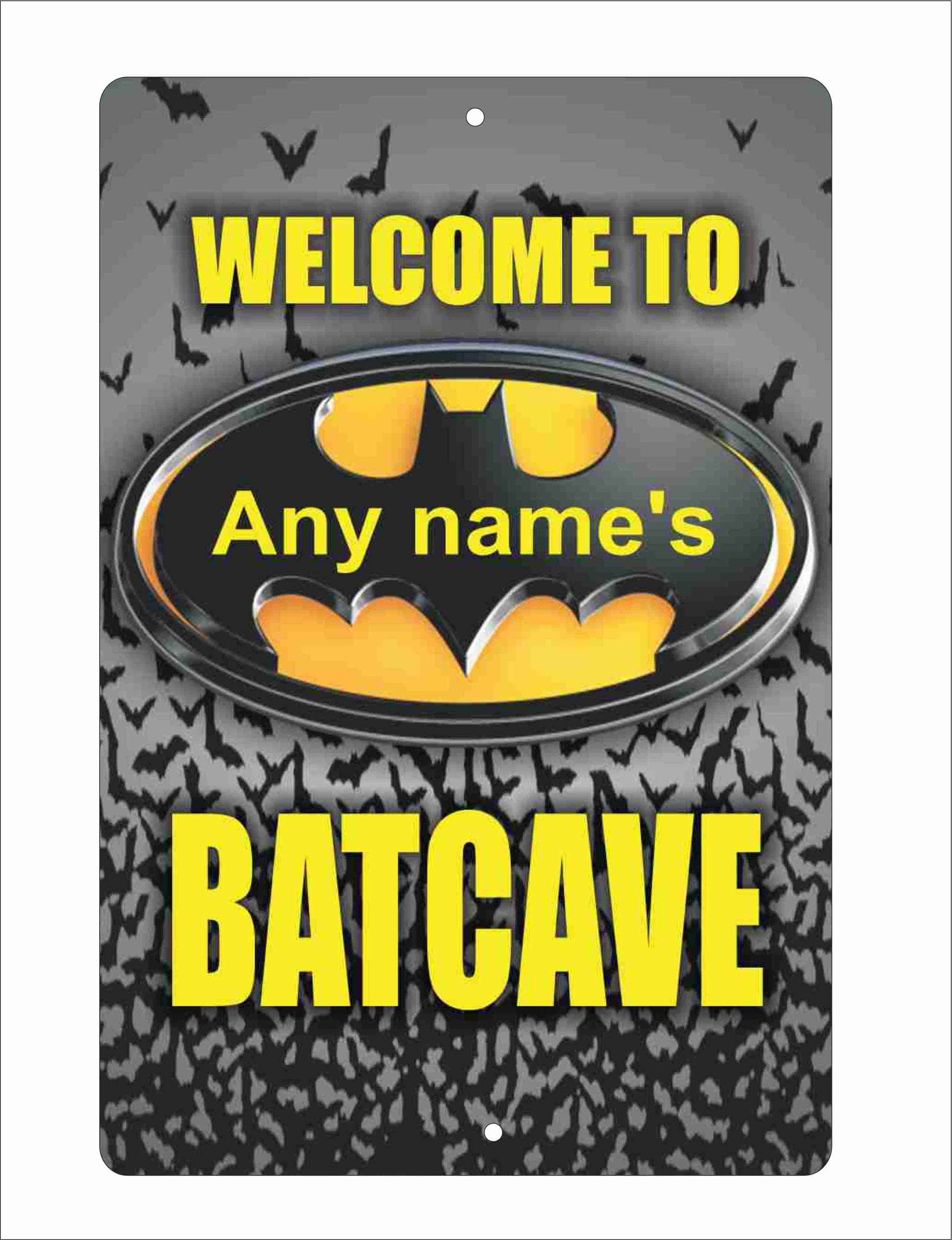 Welcome to the Batcave Personalized Custom Made Aluminum Sign - Etsy UK