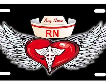 RN Nurse Custom License Plate Personalized License Plate - Etsy