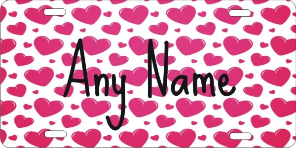 Hearts pattern design Personalized Custom Novelty front | Etsy