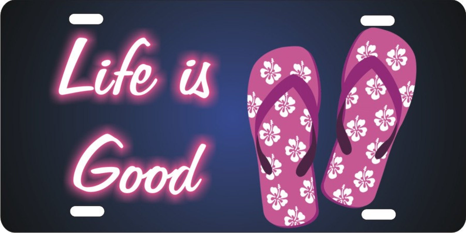 Personalized Custom Novelty License Plate Flip Flops Life is | Etsy