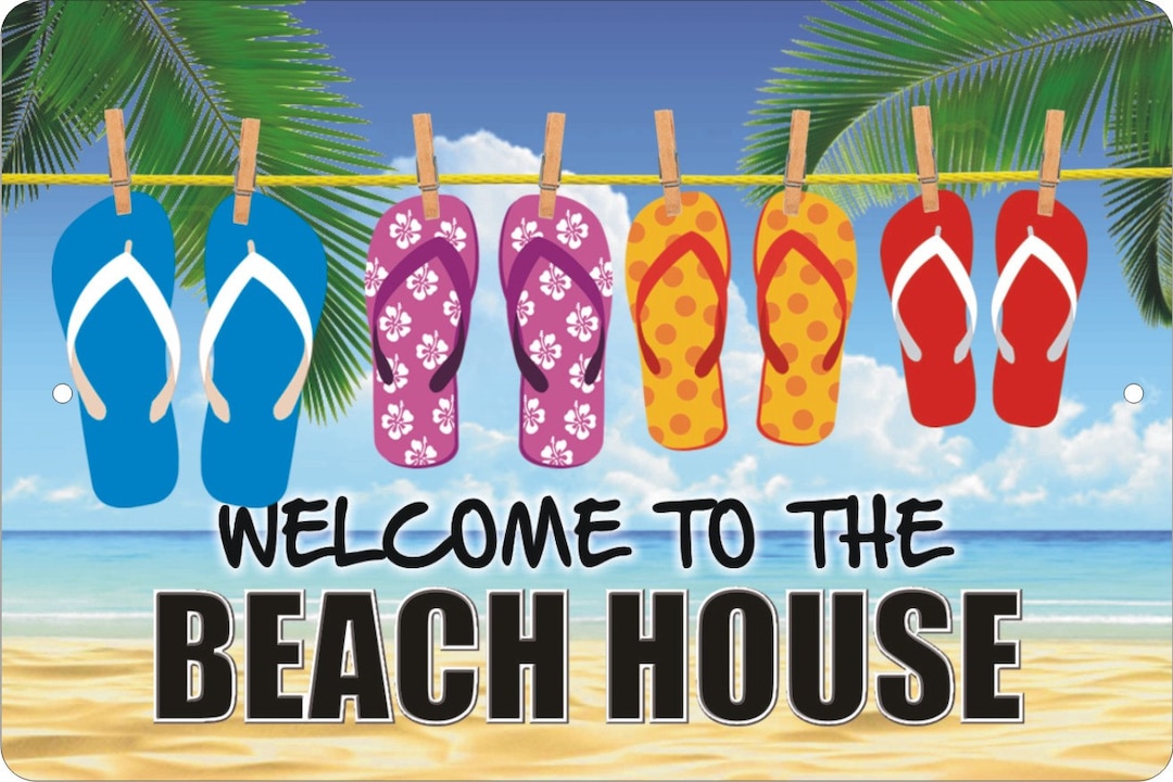 Welcome to the Beach House Personalized Custom Made Aluminum Sign - Etsy
