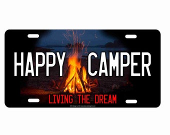 Custom License Plate for Camping Couple, Personalized Vanity Plate ...